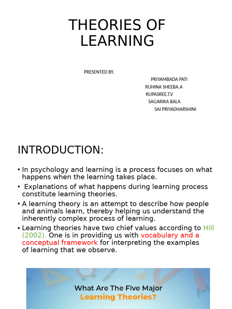 Introduction to Learning Theories | PDF | Learning | Learning Theory ...