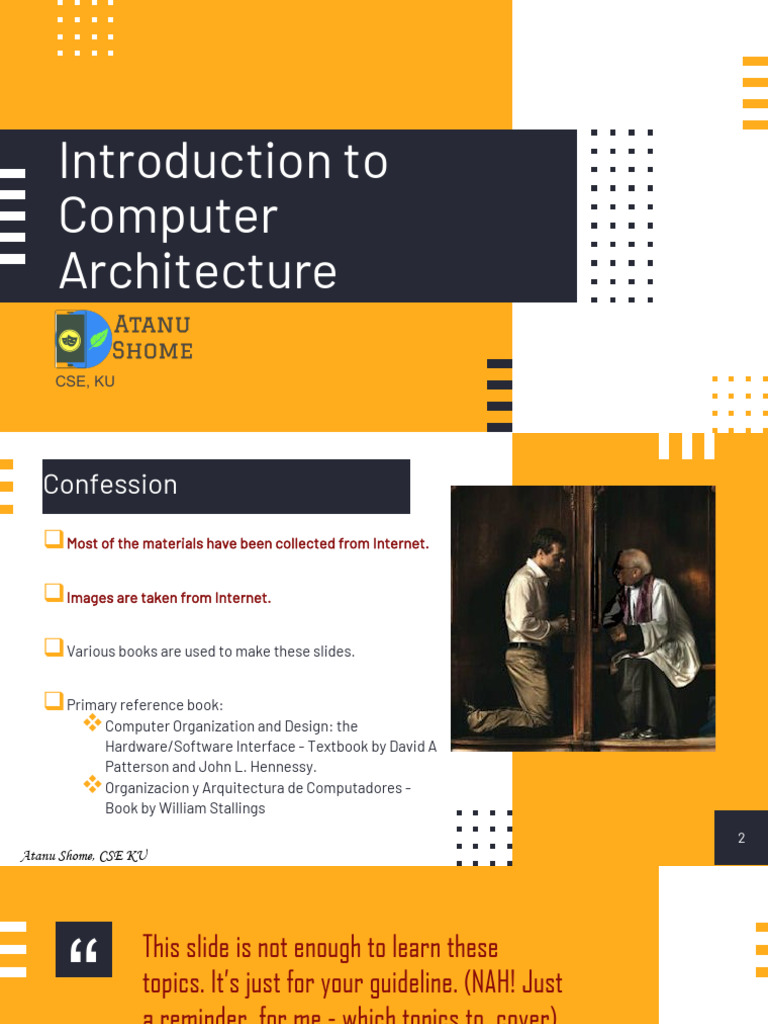 01 - Introduction To Computer Architecture | PDF | Central Processing ...