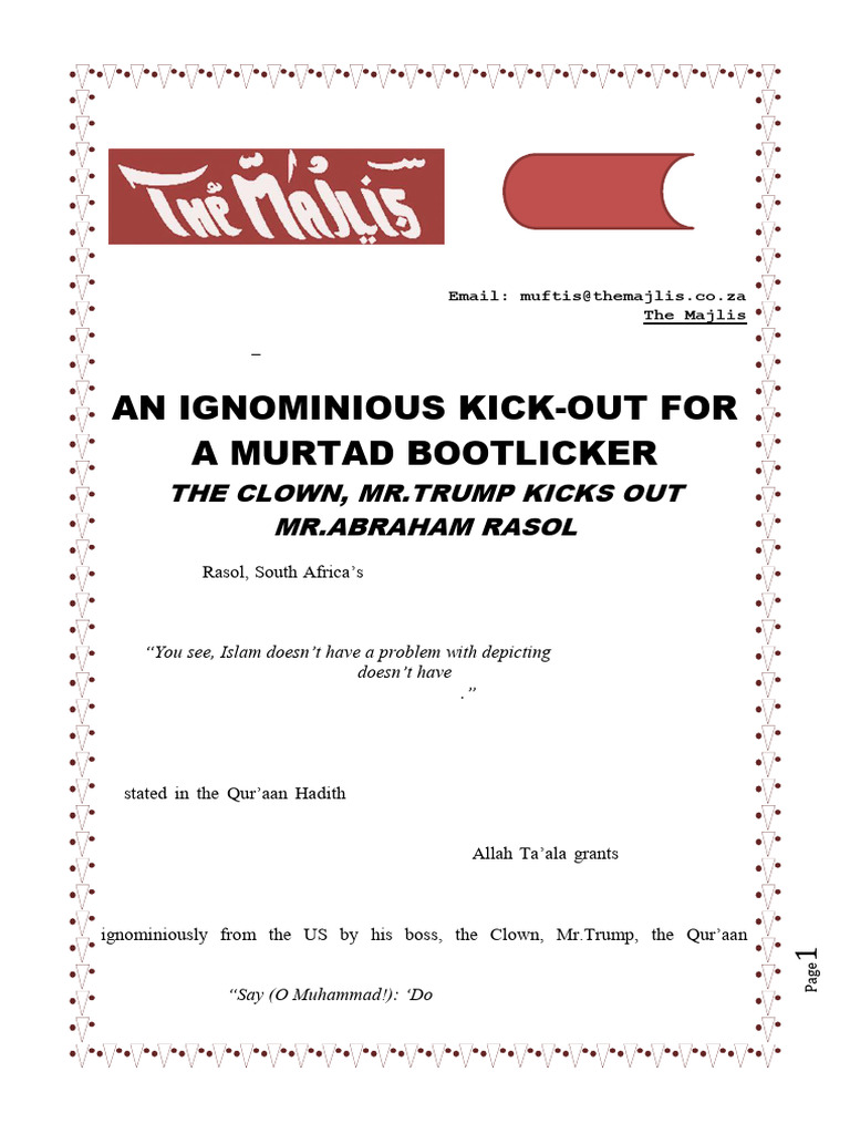 AN IGNOMINIOUS KICK-OUT FOR A MURTAD BOOTLICKER_17032025 | PDF | God In ...