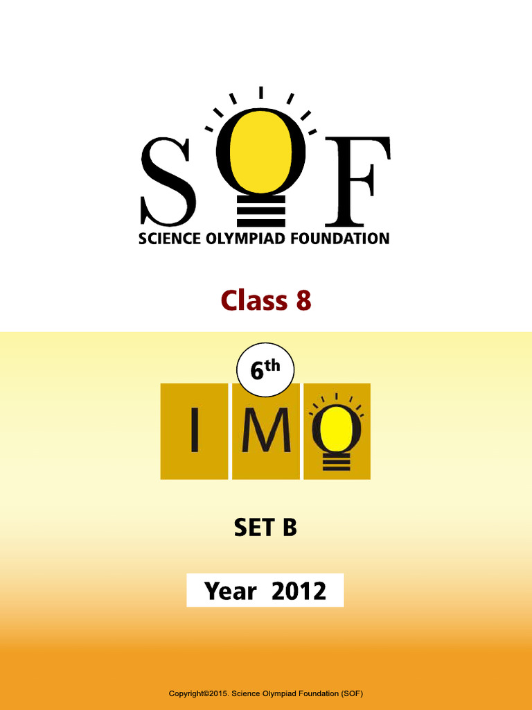 Class 8_IMO_2012_Level 1_Set B | PDF | Mathematics