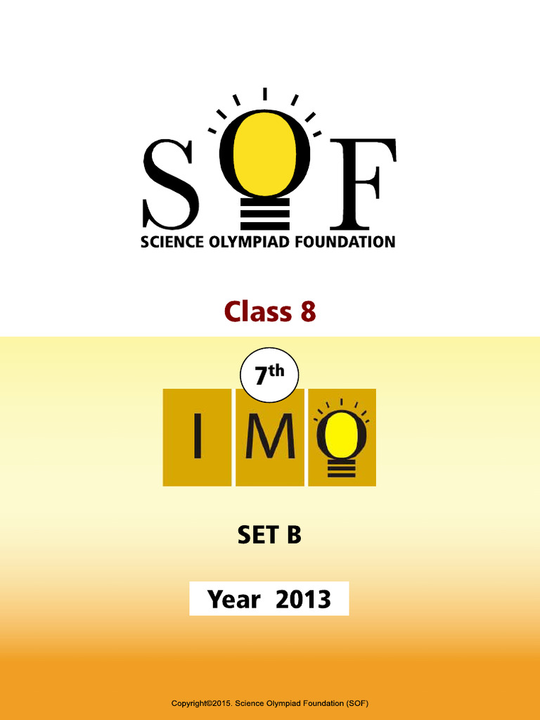 Class 8_IMO_2013_Level 1_Set B | PDF
