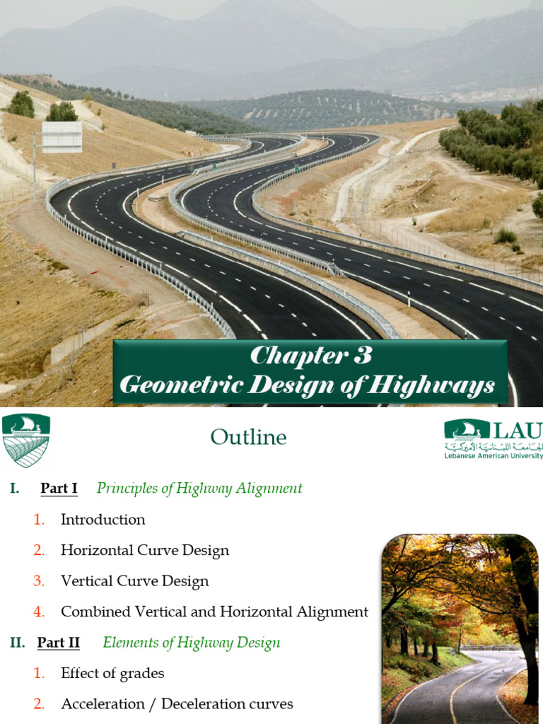 Chapter 3_Geometric Design of Highways | PDF | Acceleration | Tangent