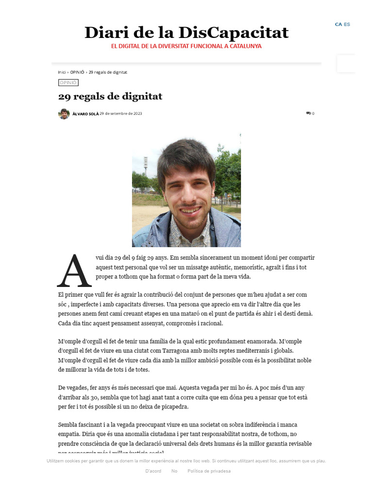 29 Regals de Dignitat - Diari de La Discapacitat | PDF