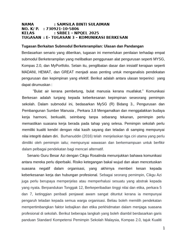 Npqel 2025 Srbe1 Keterampilan | PDF