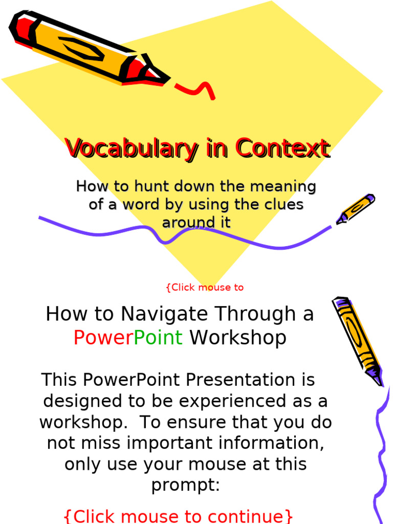 Vocabulary in Context | PDF