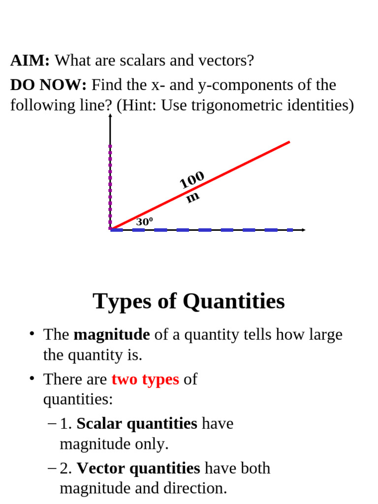 Scalars and Vectors Autosaved | PDF | Euclidean Vector | Trigonometry