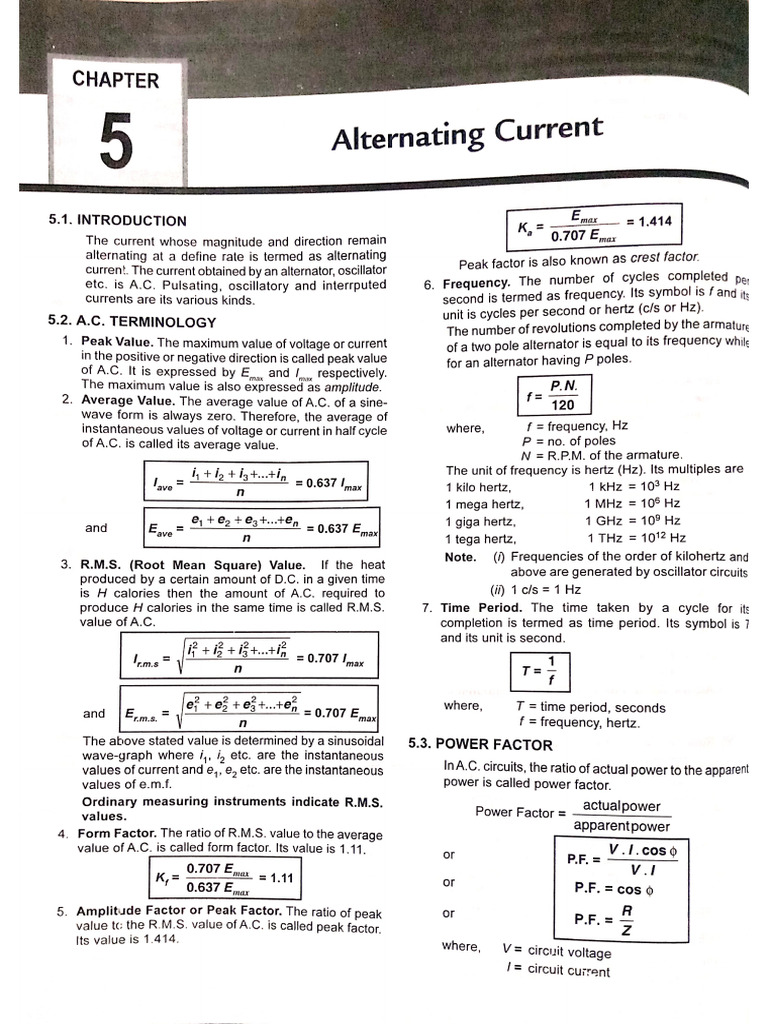5 Alternating current | PDF