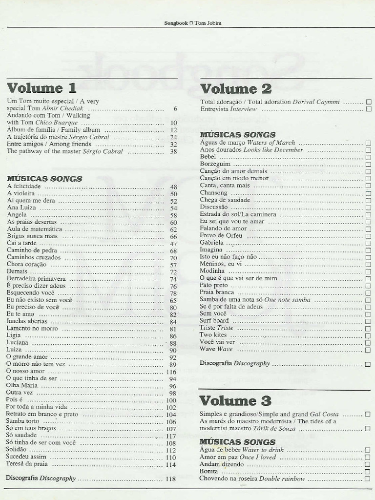 Tom Jobim Songbook I Guitar | PDF