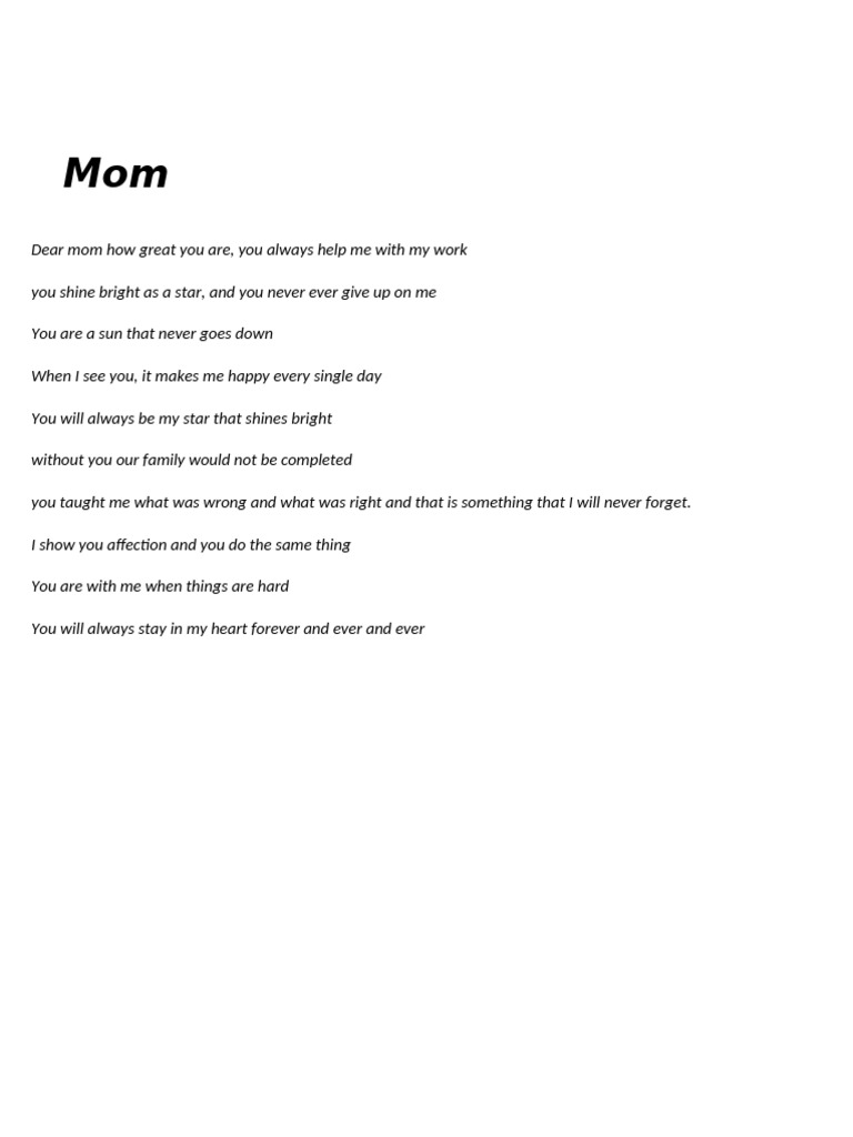 Mom | PDF
