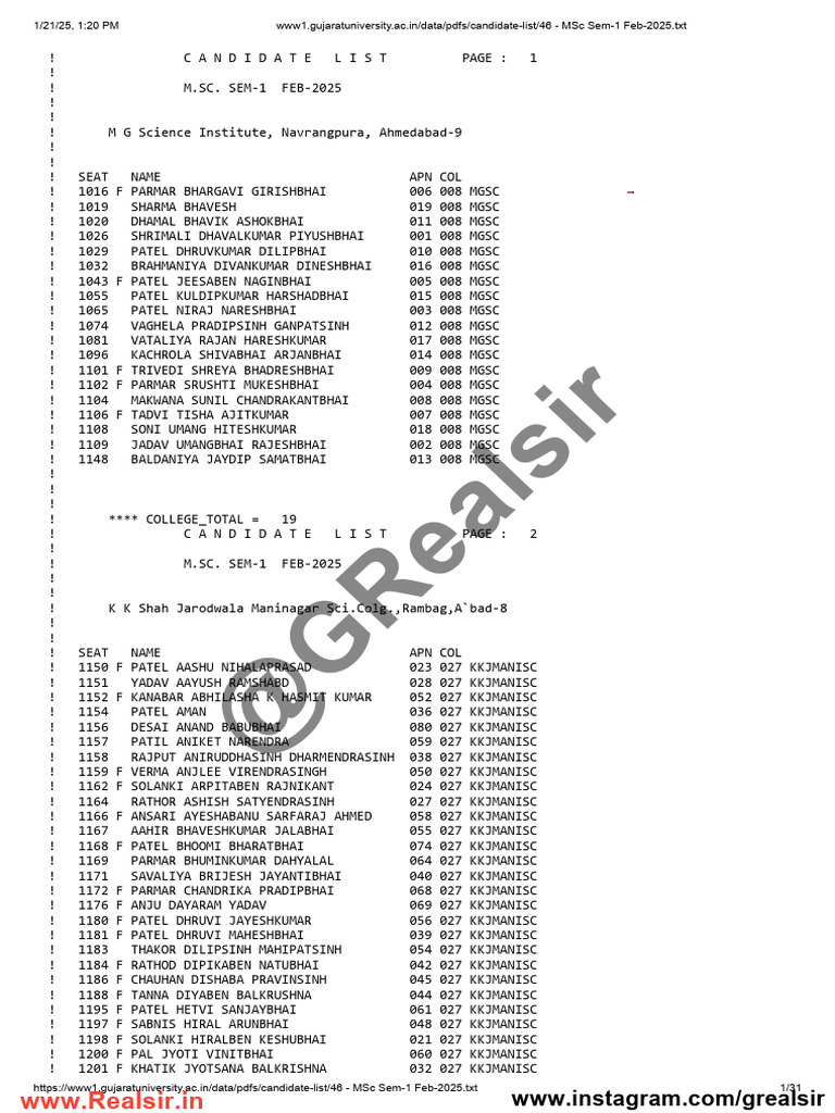 46 - MSC Sem-1 Feb-2025 | PDF