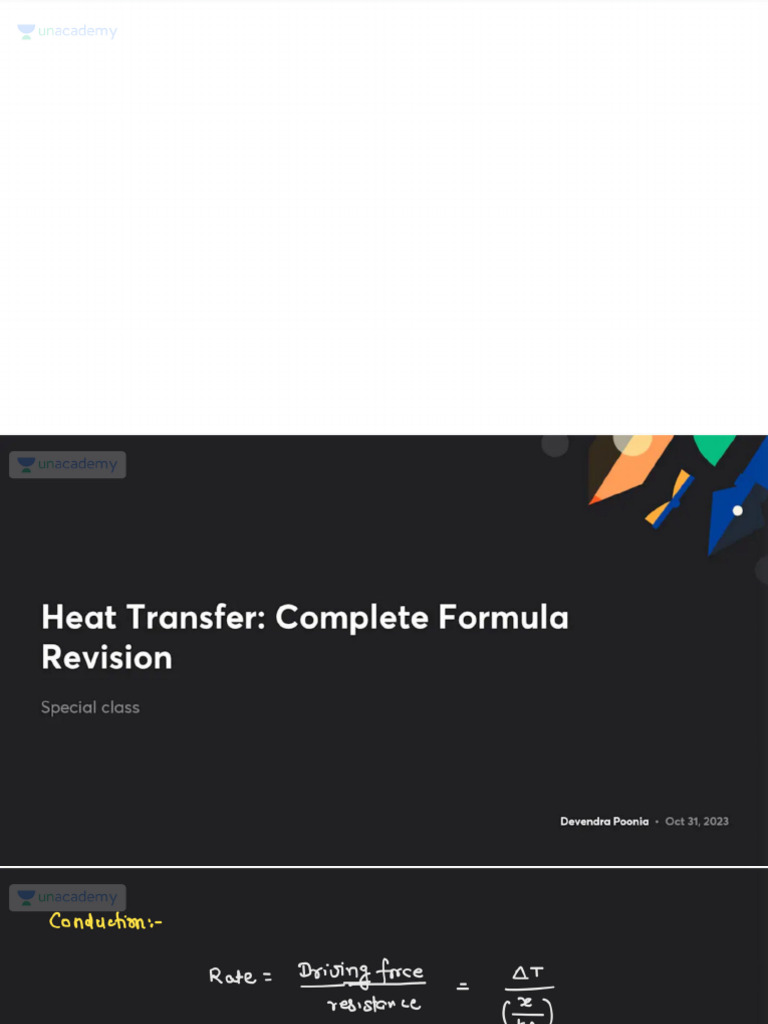 Heat Transfer Complete Formula Revision With Anno | PDF