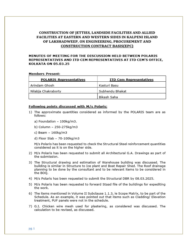MOM Dated 05.03.25-Structure | PDF