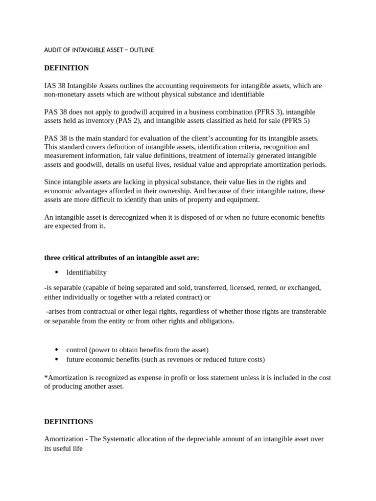 Audit of Intangible Asset | PDF | Intangible Asset | Goodwill (Accounting)