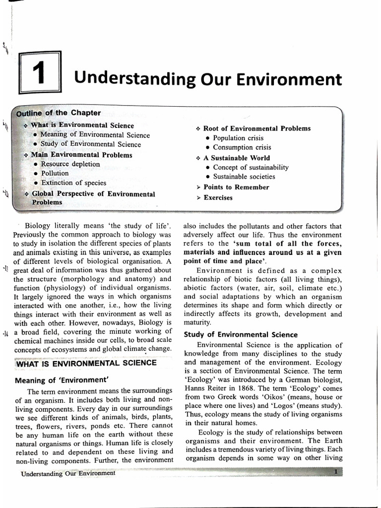 Understanding Our Environment | PDF