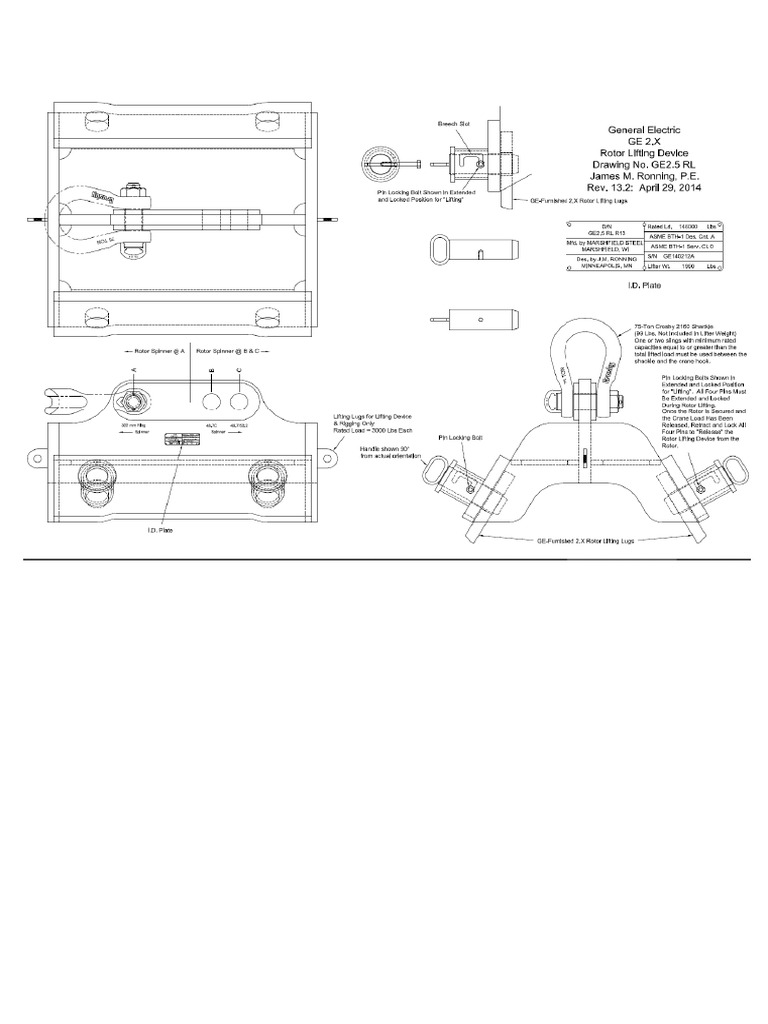 GE 2.X Rotor Lifting Device (Spider) NW.. | PDF