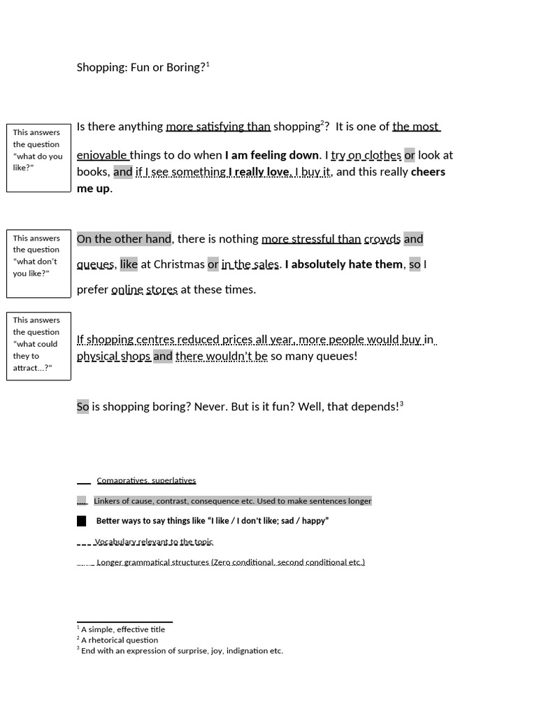 Is Shopping Boring - Article Example | PDF