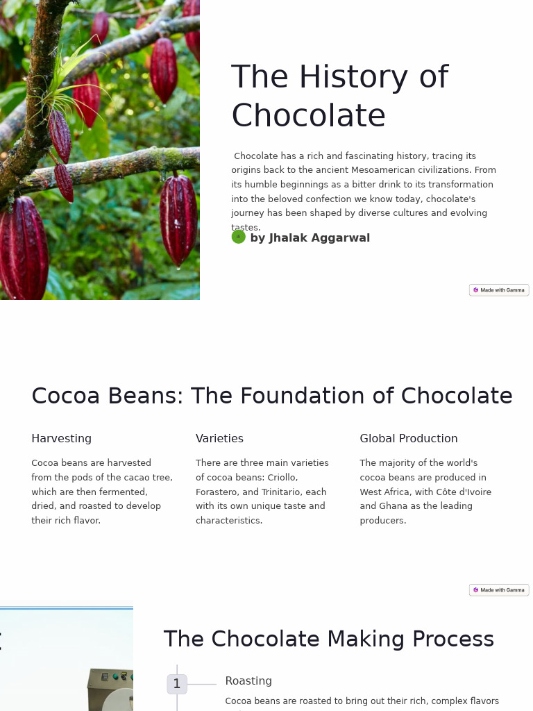 The Fascinating History of Chocolate | PDF | Chocolate | Cocoa Bean