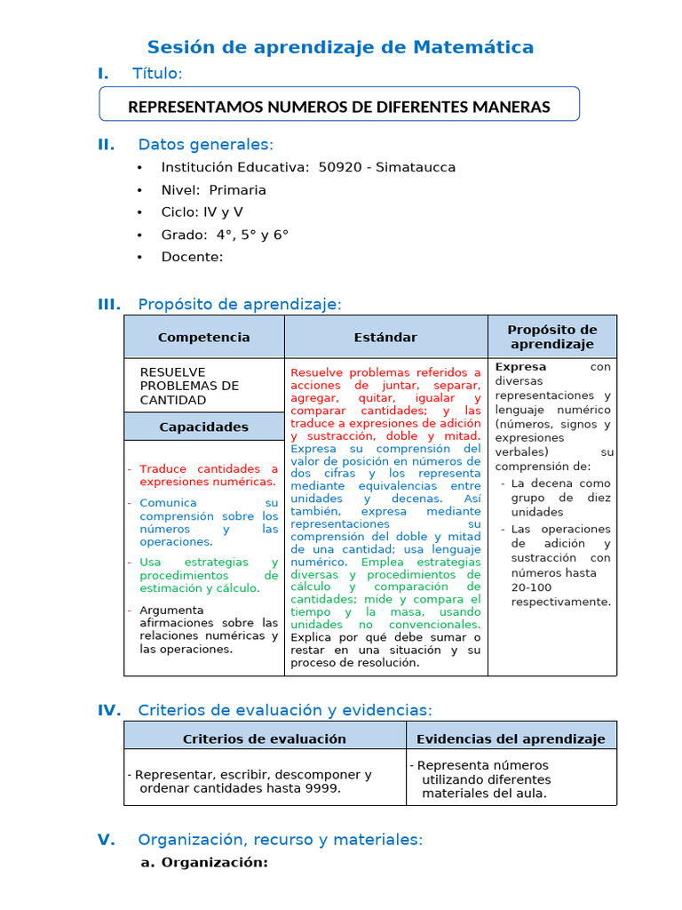 665049067-Sesion-Representamos-Numeros-de-Diferentes-Formas | PDF ...