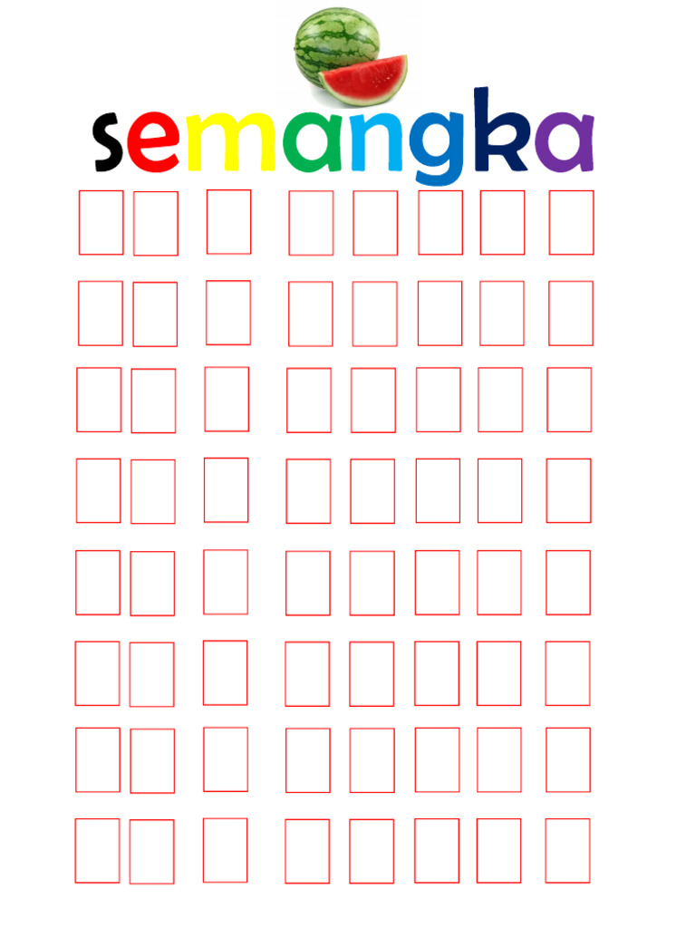Menulis Kata Semangka | PDF