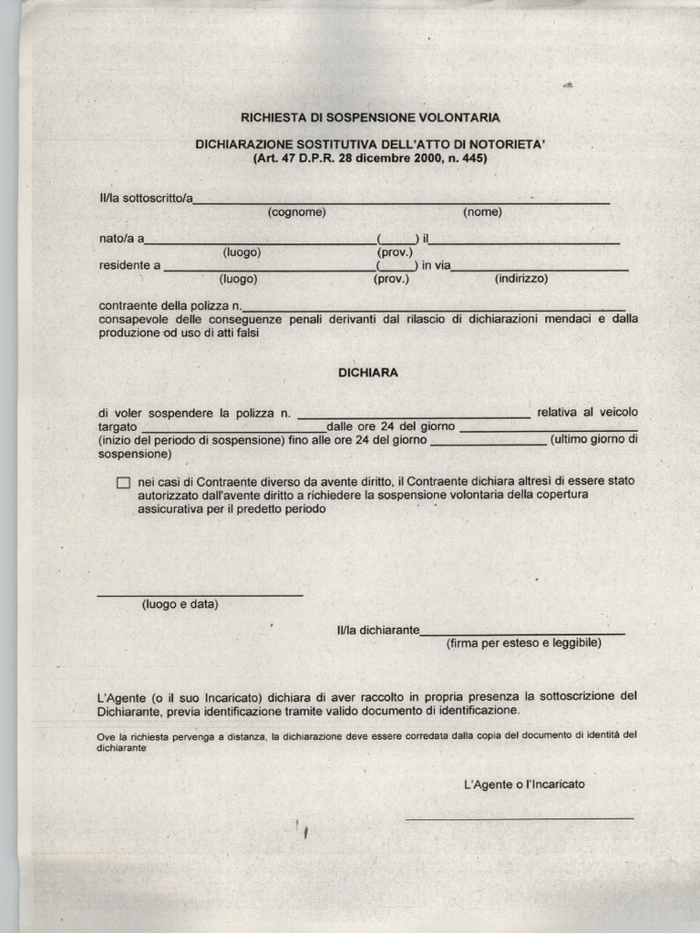 richiesta sospensione | PDF
