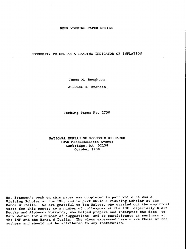 Commodity and Inflation 50 Pages | PDF | Inflation | Consumer Price Index