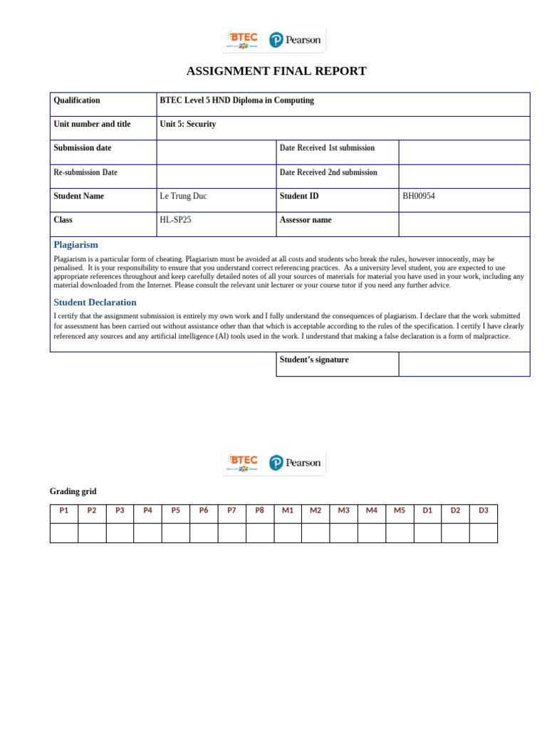 Frontsheet Asm Final Report (Ind) | PDF