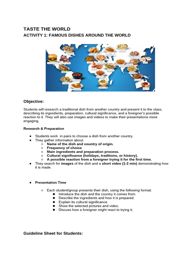 Taste The World - Task Nº1 | PDF
