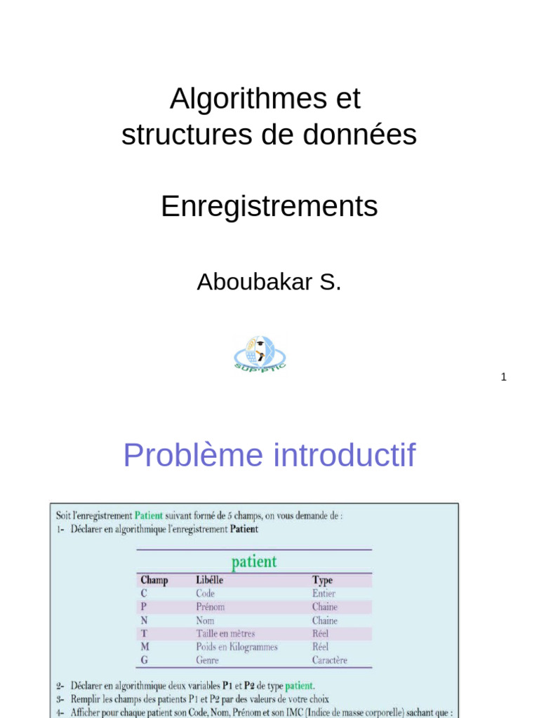 Cours Algo Structure | PDF | Informatique | Programmation informatique