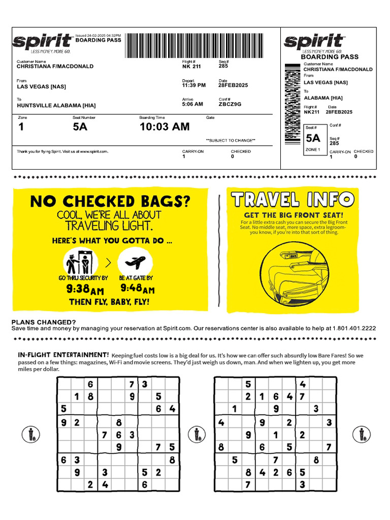 Airticket Christiana Macdonald | PDF