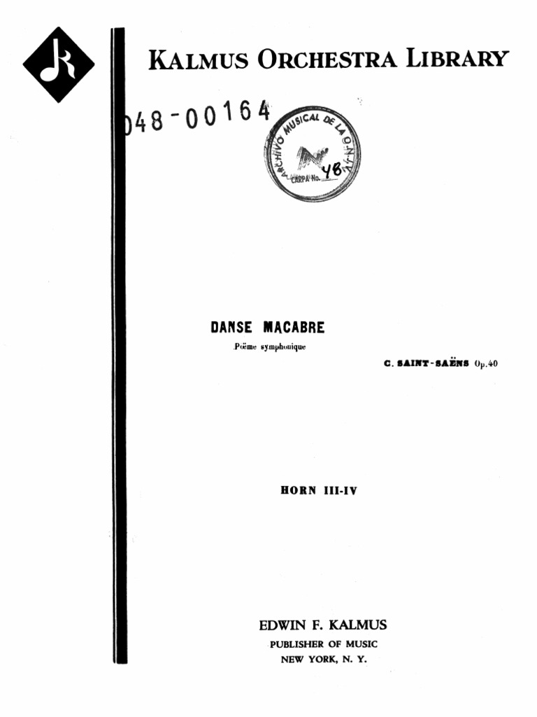 Danza Macabra - Op. 40 - Corno 3 y 4 | PDF