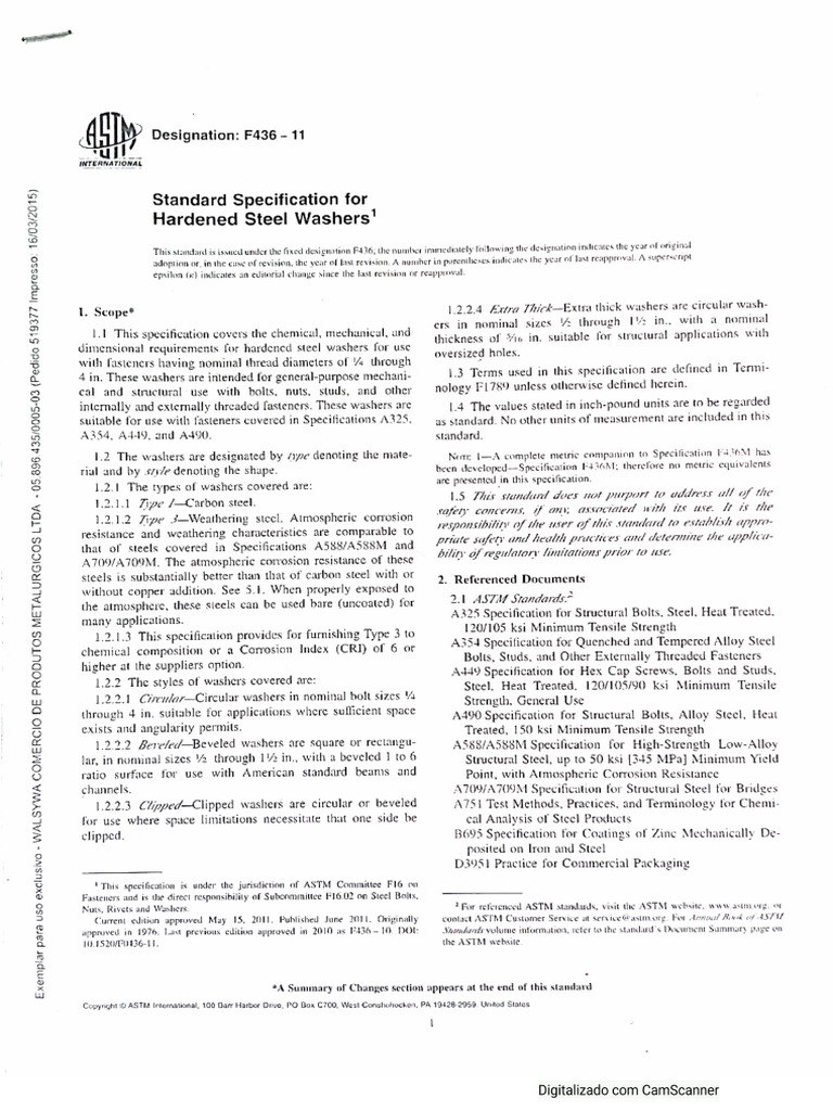 Astm F436 | PDF