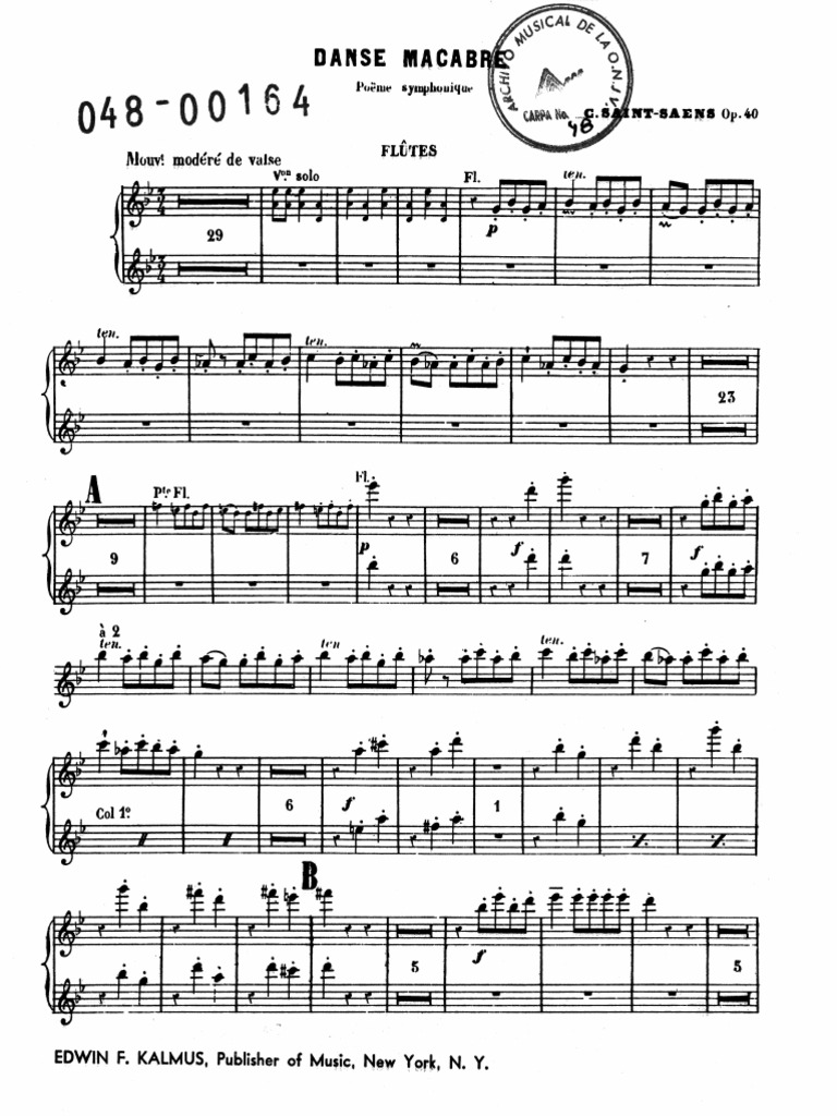 Danza Macabra Op. 40 Flautas | PDF