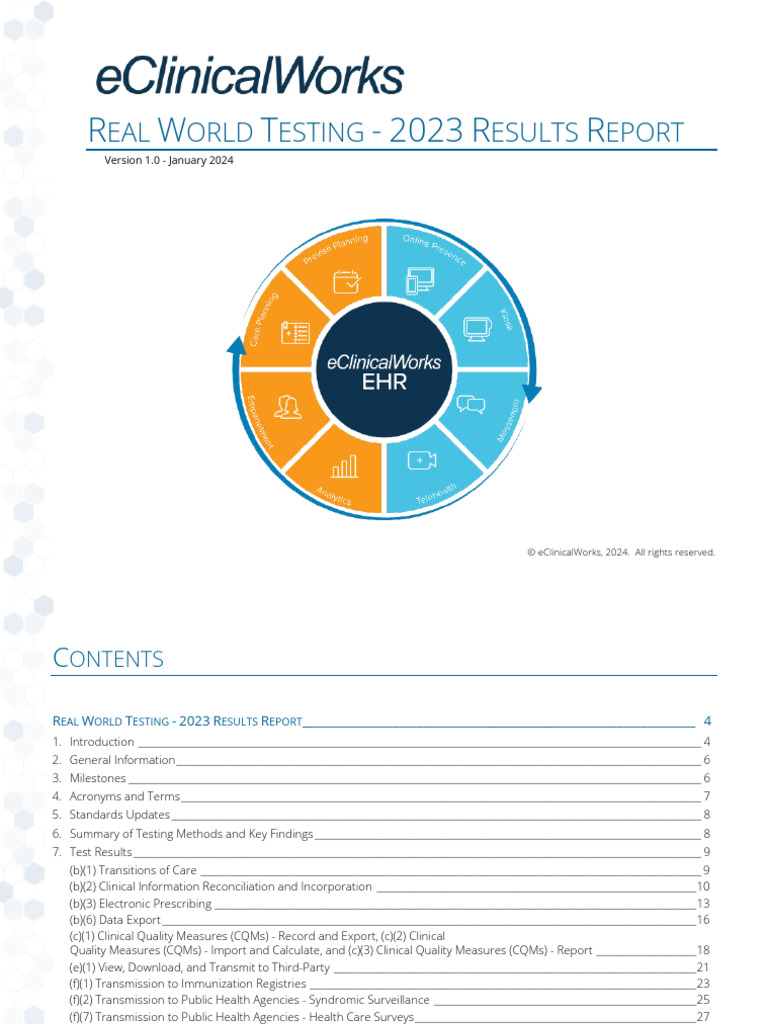 eCW-Real-World-Testing-2023-Results-Report-Jan-2024 | PDF | Electronic ...