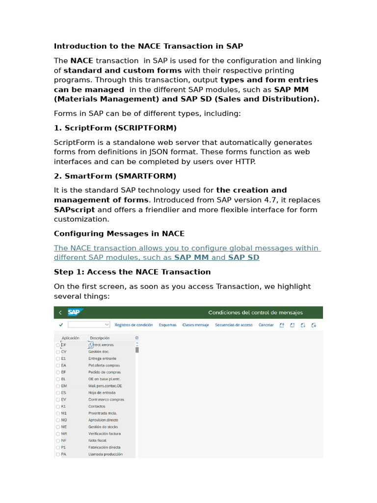 Introduction To The NACE Transaction in SAP | PDF | Electronic Data Interchange | Computer Science