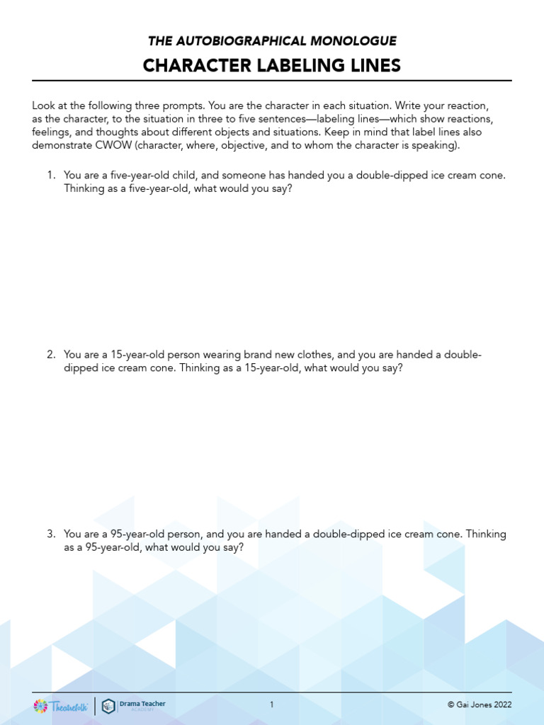 Character Labeling Lines | PDF