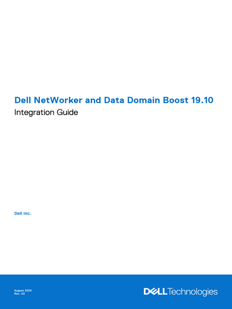 Networker Datadomainboost Integration Guide 19 10 en Us | PDF | Backup | Computer Network