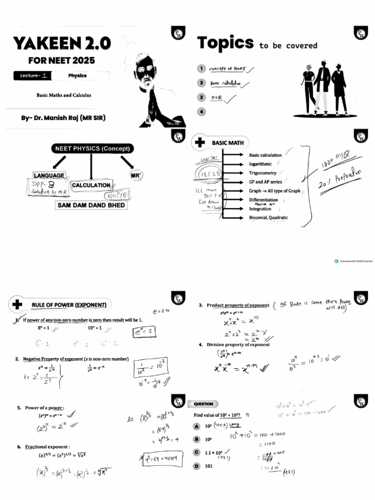 Basic Mathematics Yakeen 2.0 2025 Demo | PDF