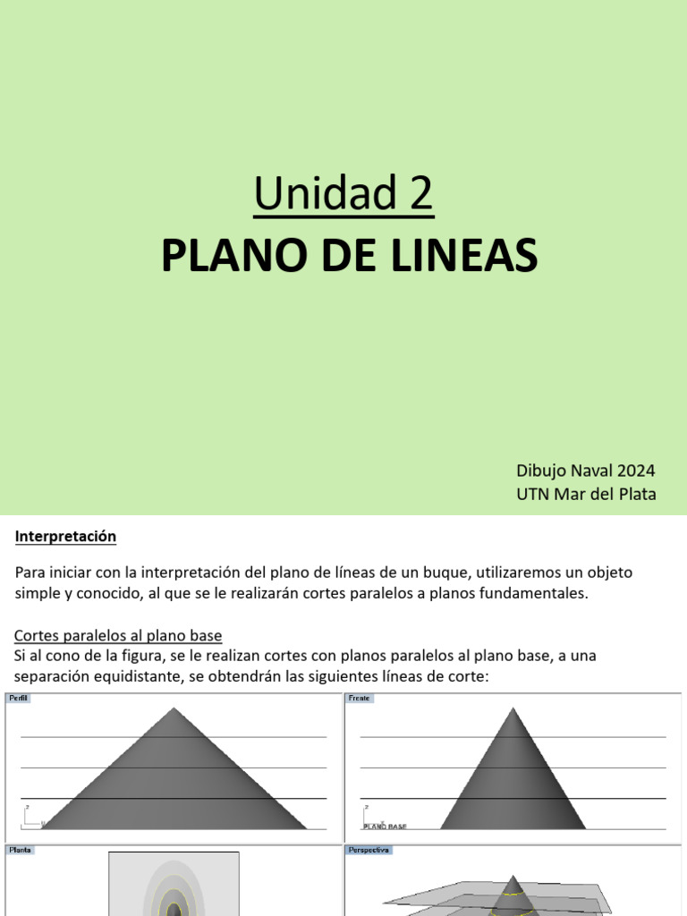 Interpretación del Plano de Líneas Naval | PDF | Perpendicular ...