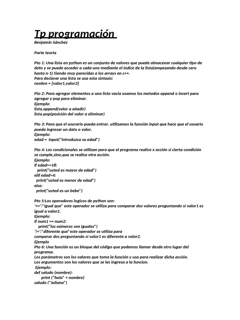 Introducción a Listas y Funciones en Python | PDF