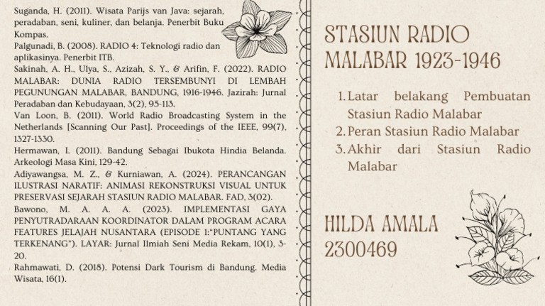 Sejarah Stasiun Radio Malabar Bandung | PDF