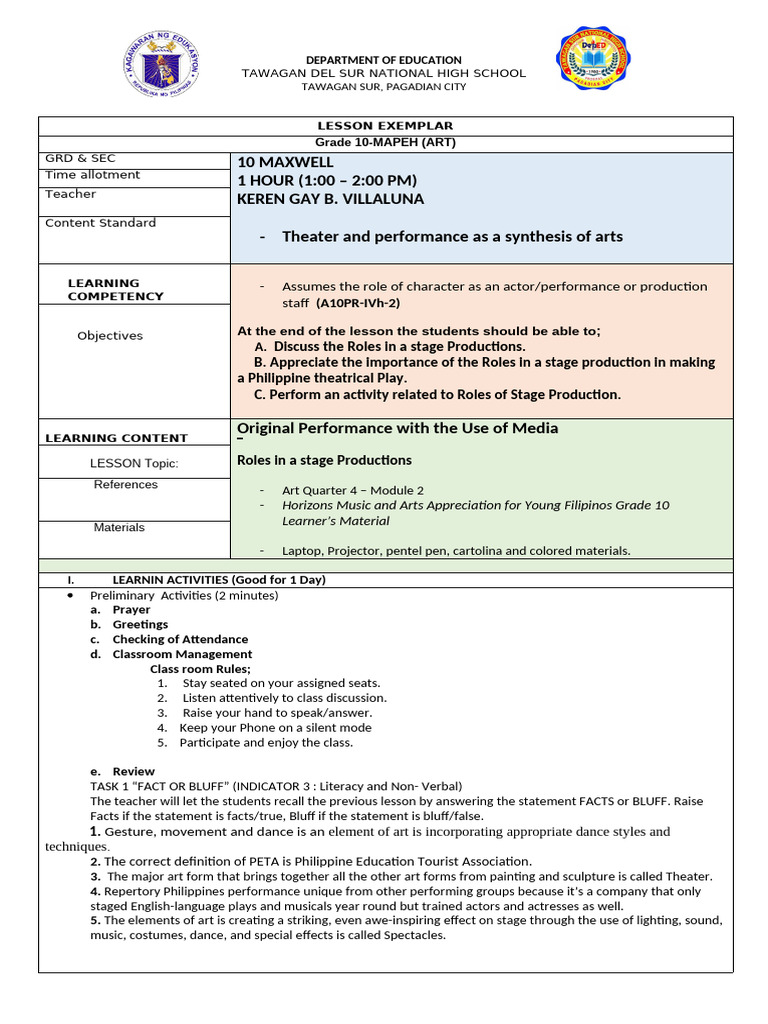 COT2-ARTG10FINAL (Autosaved) | PDF | Learning | Human Communication