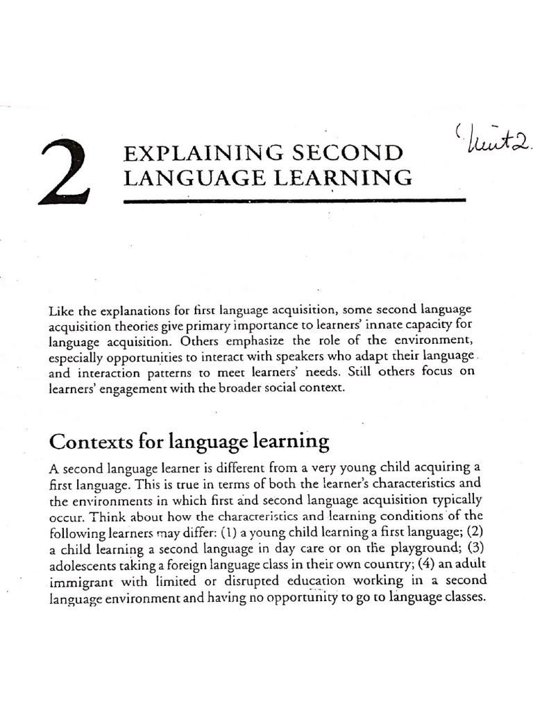 1.contexts For Language Learning | PDF