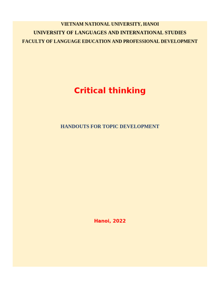 Developing Topics in English Writing | PDF | Critical Thinking | Thought