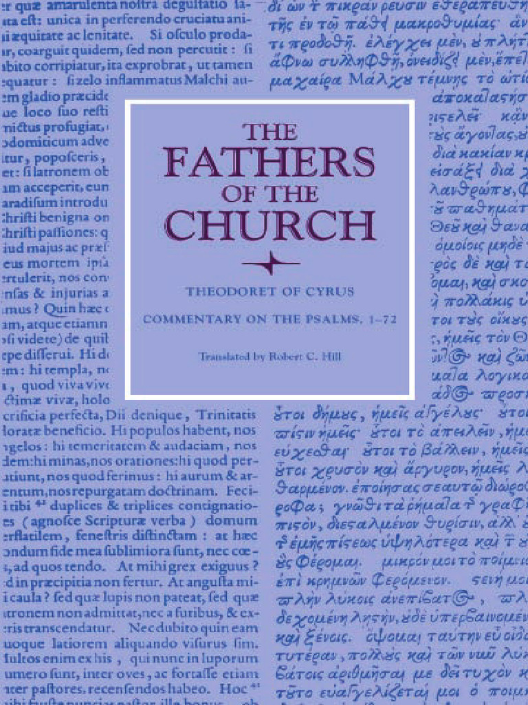 Theodoret of Cyrus Commentary on the Psalms Psalms 1–72 | PDF ...