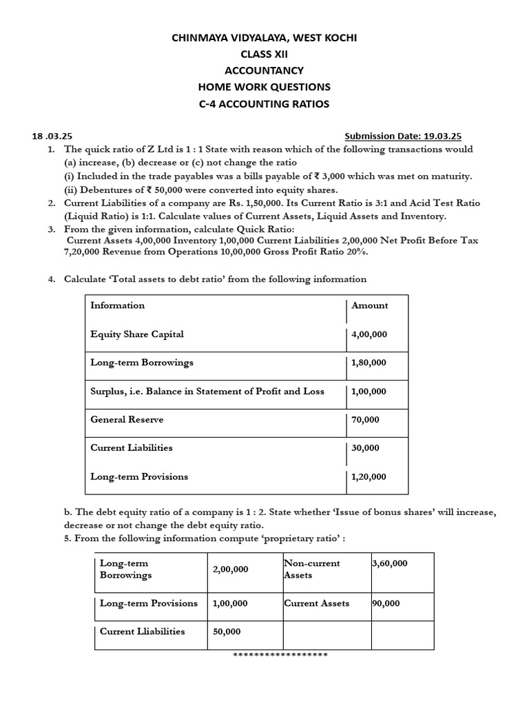 Acc C-4 Homework Questions | PDF