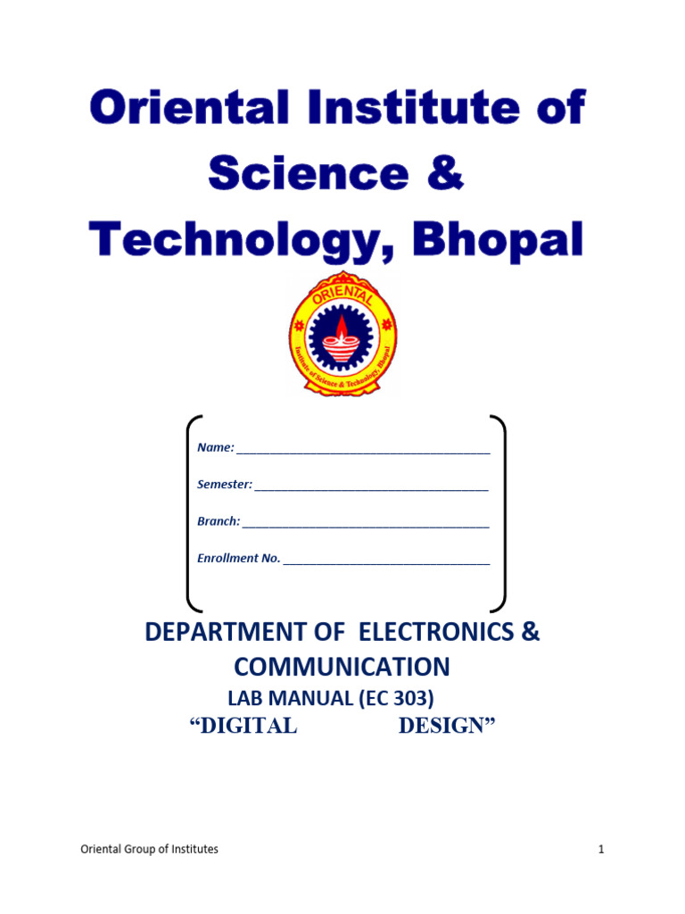 DCS Lab Manual: Digital System Design | PDF | Logic Gate | Mathematical ...