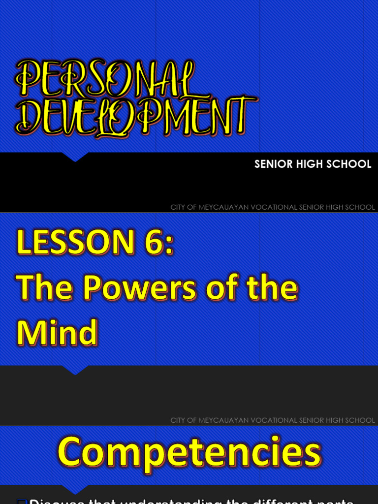 Personal Development Module 6 | PDF | Memory | Sleep