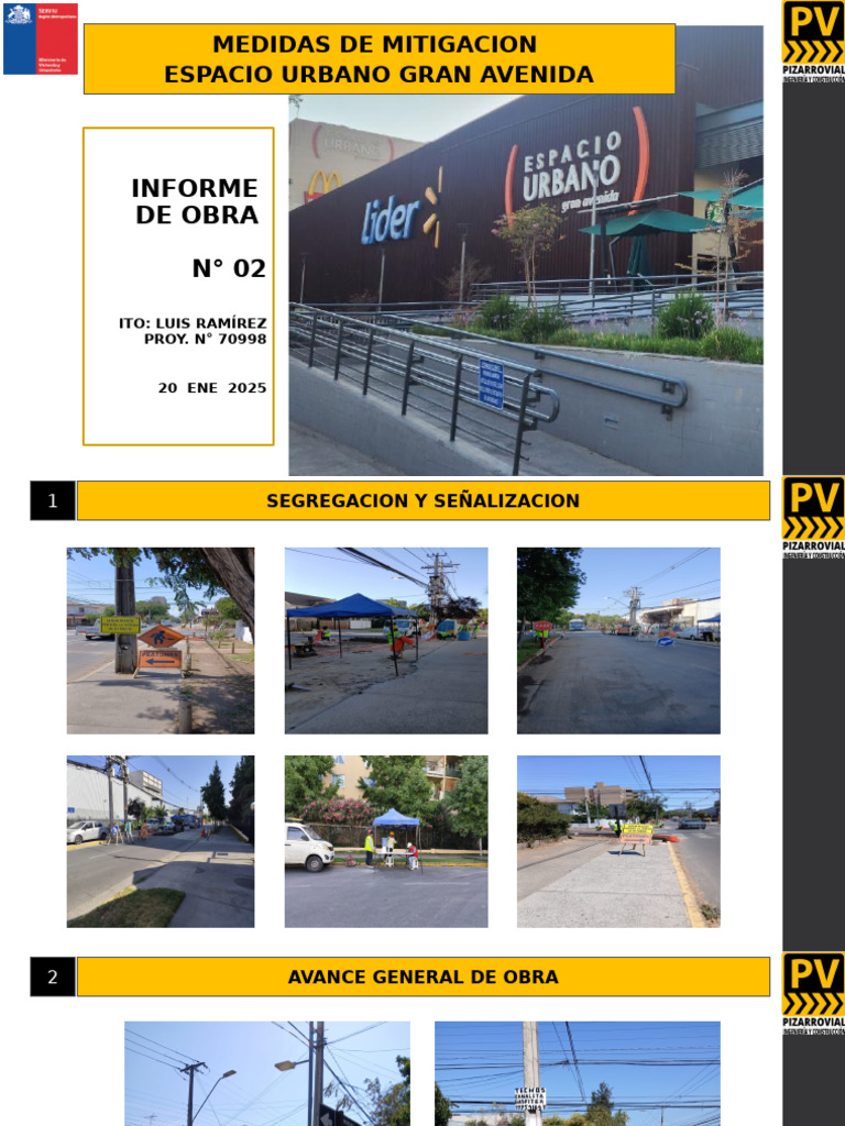 Informe de Obra 2 - MM Espacio Urbano - Proy.70998 | PDF