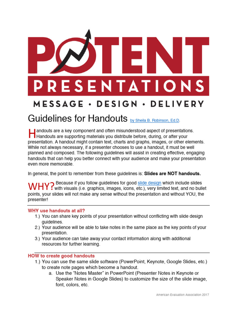 Guidelines for Handouts (2) | PDF | Microsoft Power Point | Icon ...
