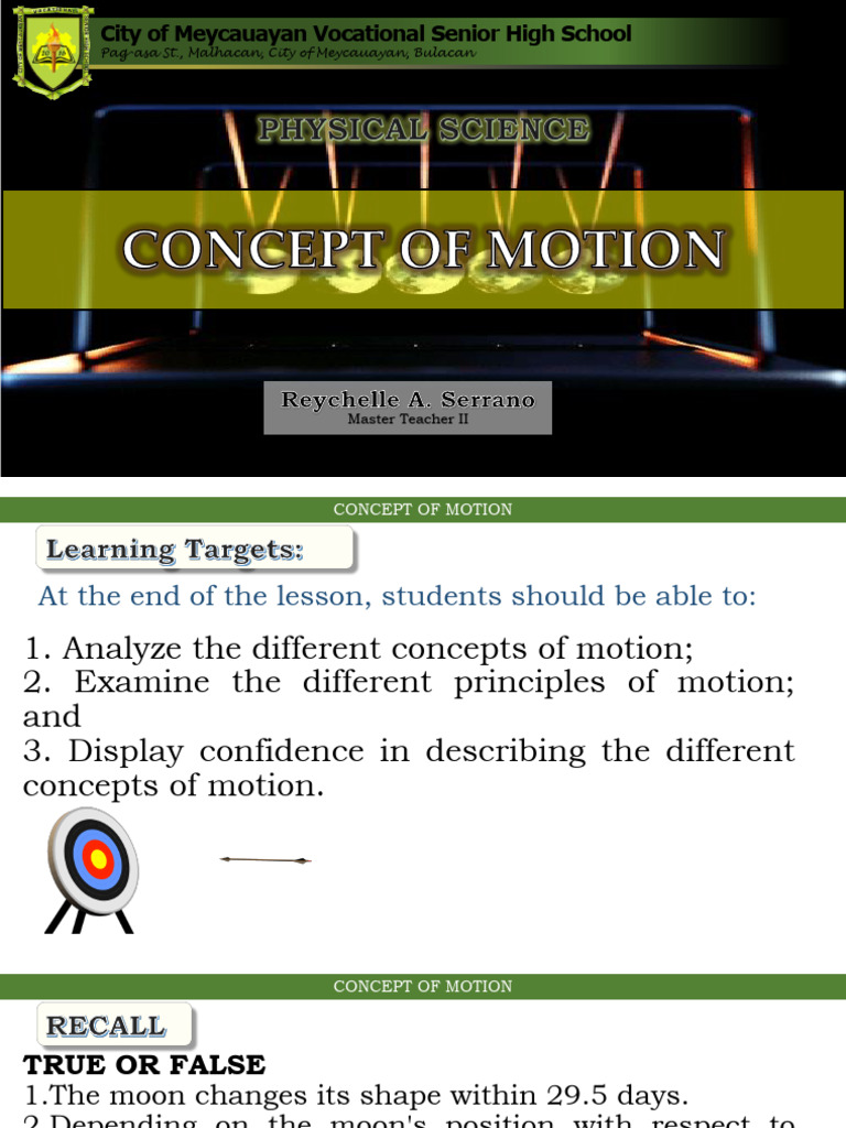 Understanding Motion Concepts in Physics | PDF | Force | Inertia